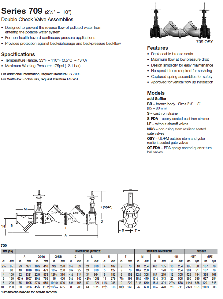 Double Check Valve Backflow Preventers