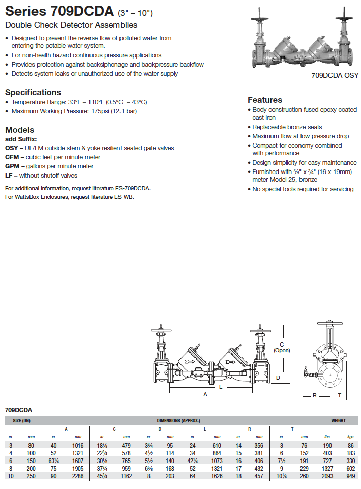 Double Check Valve Backflow Preventers